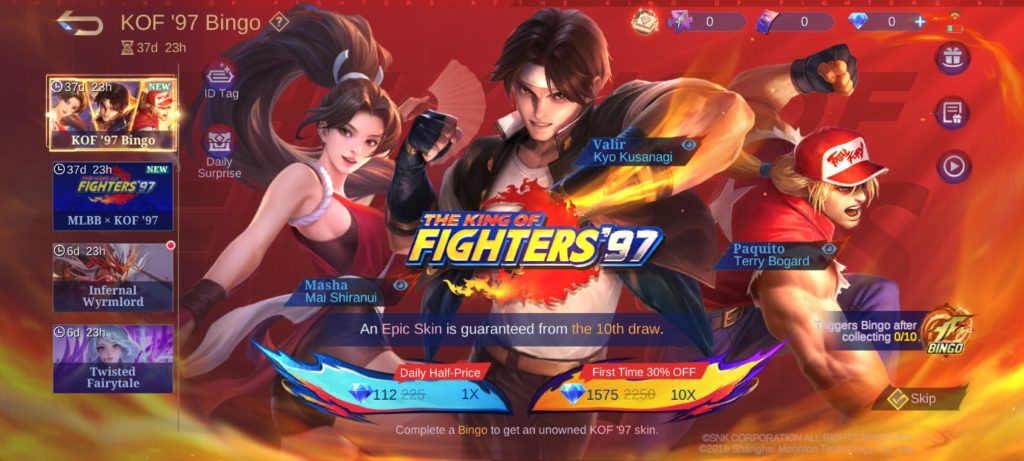 New Mlbb X King Of Fighters Event Gives Valir Masha And Paquito A New Look Codashop Blog Us